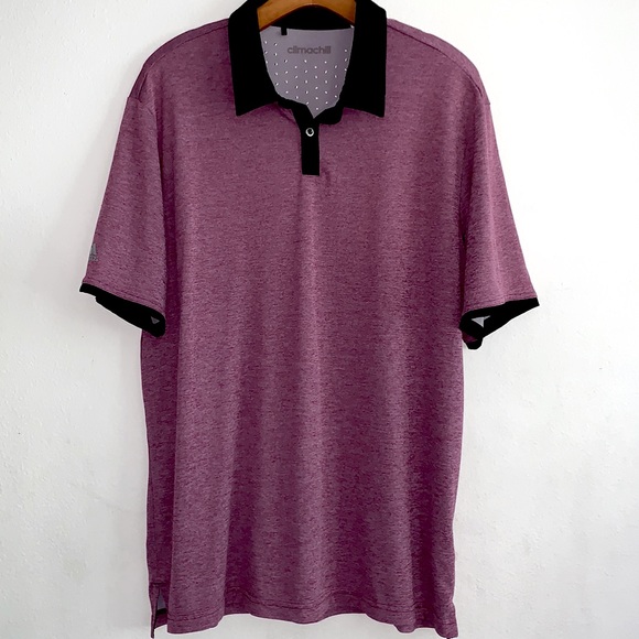 adidas | Shirts | Adidas Climachill Soft Berry Color Polo Shirt | Poshmark